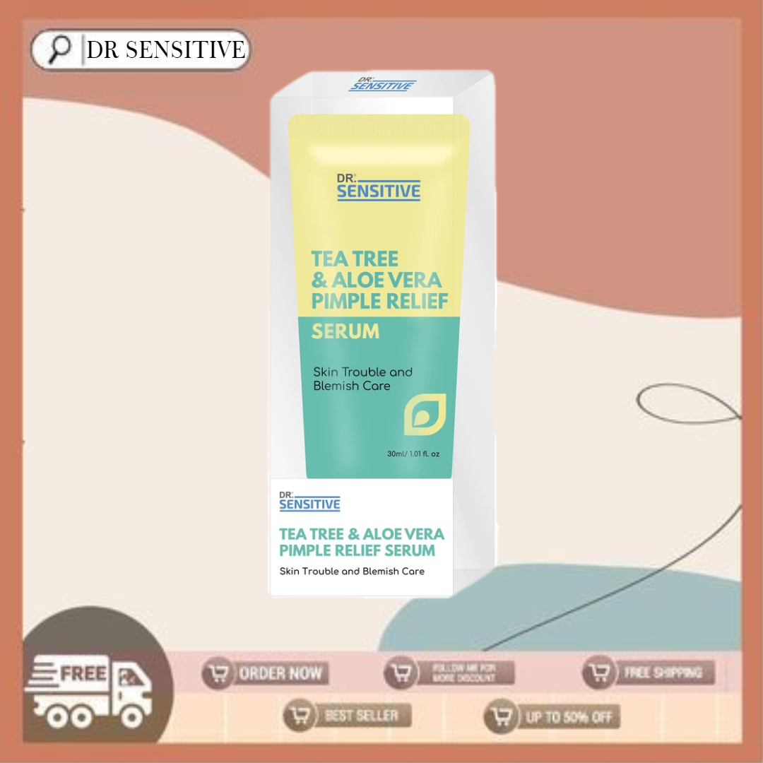DR SENSITIVE Tea Tree & Aloe Vera Pimple Relief Serum 30ml | Lazada PH