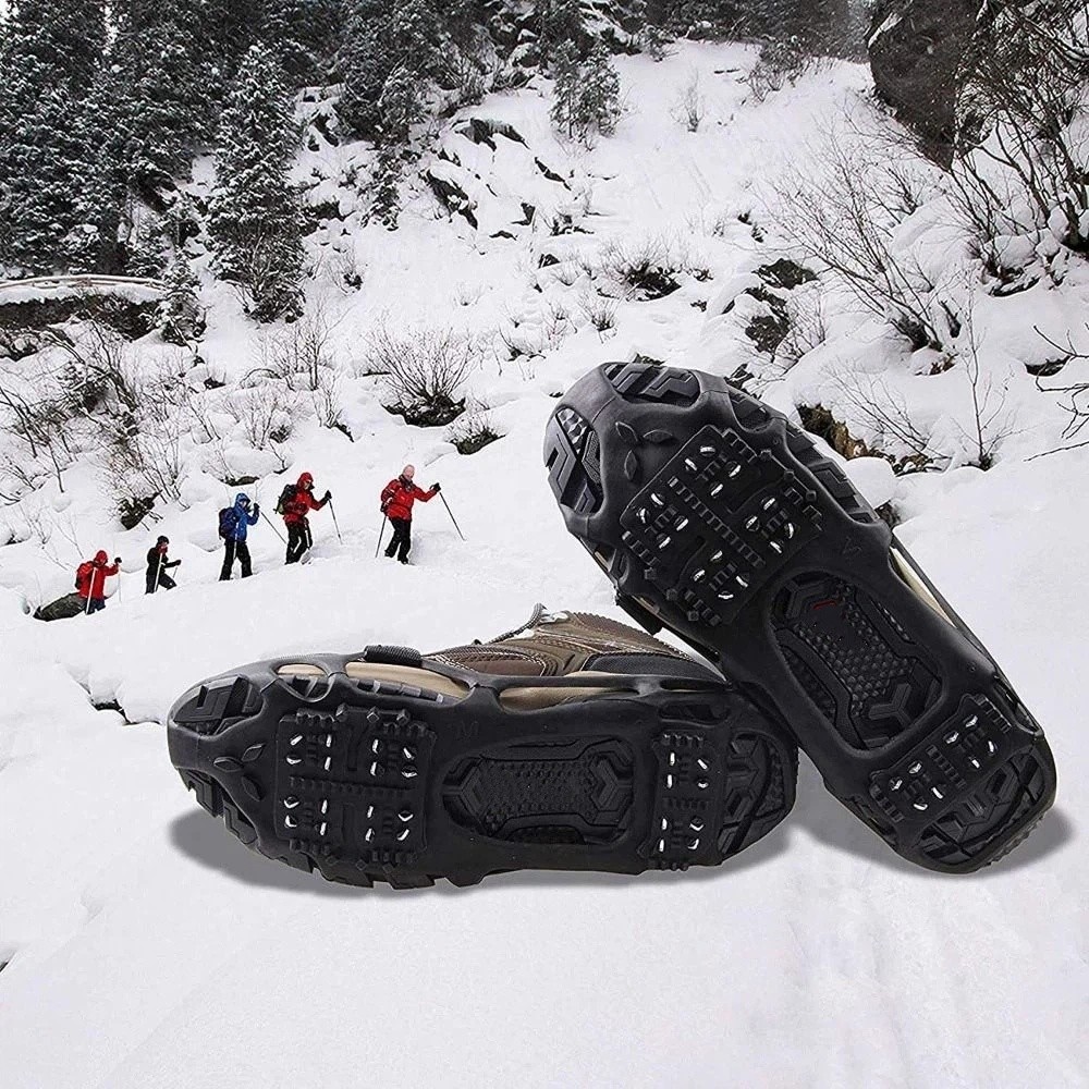 Durable 24 Studs Ice Snow Traction Cleats Stretch Rubber Wear-resistant ...