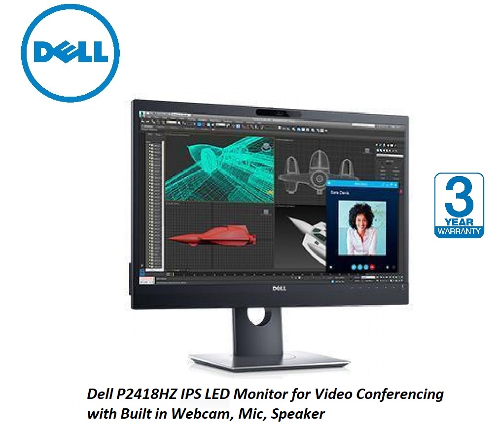 New Dell P2418HZm Video Conferencing Monitor (with webcam) | Lazada ...