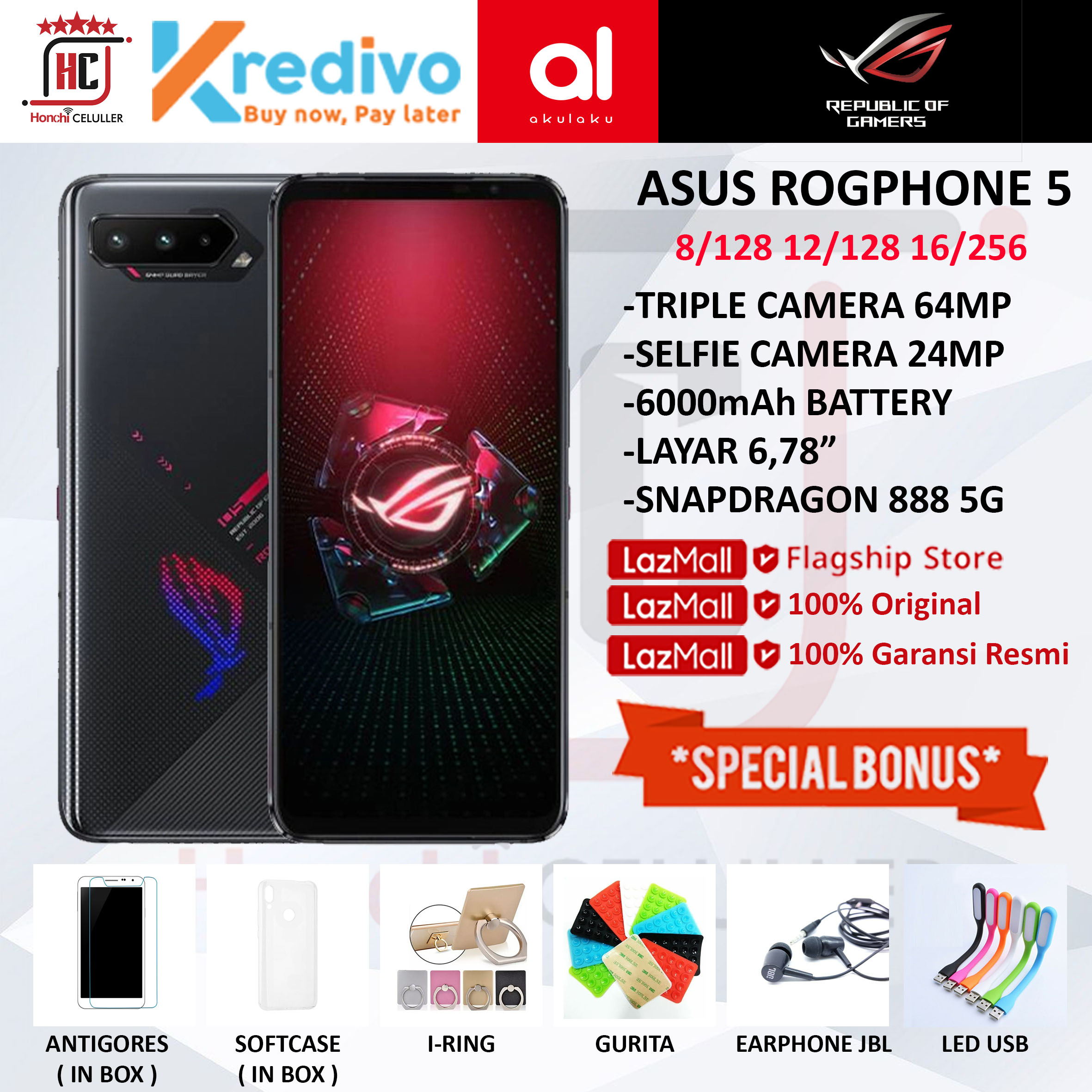 ASUS ROG 5 16/256GB GARANSI RESMI ASUS INDONESIA | Lazada Indonesia
