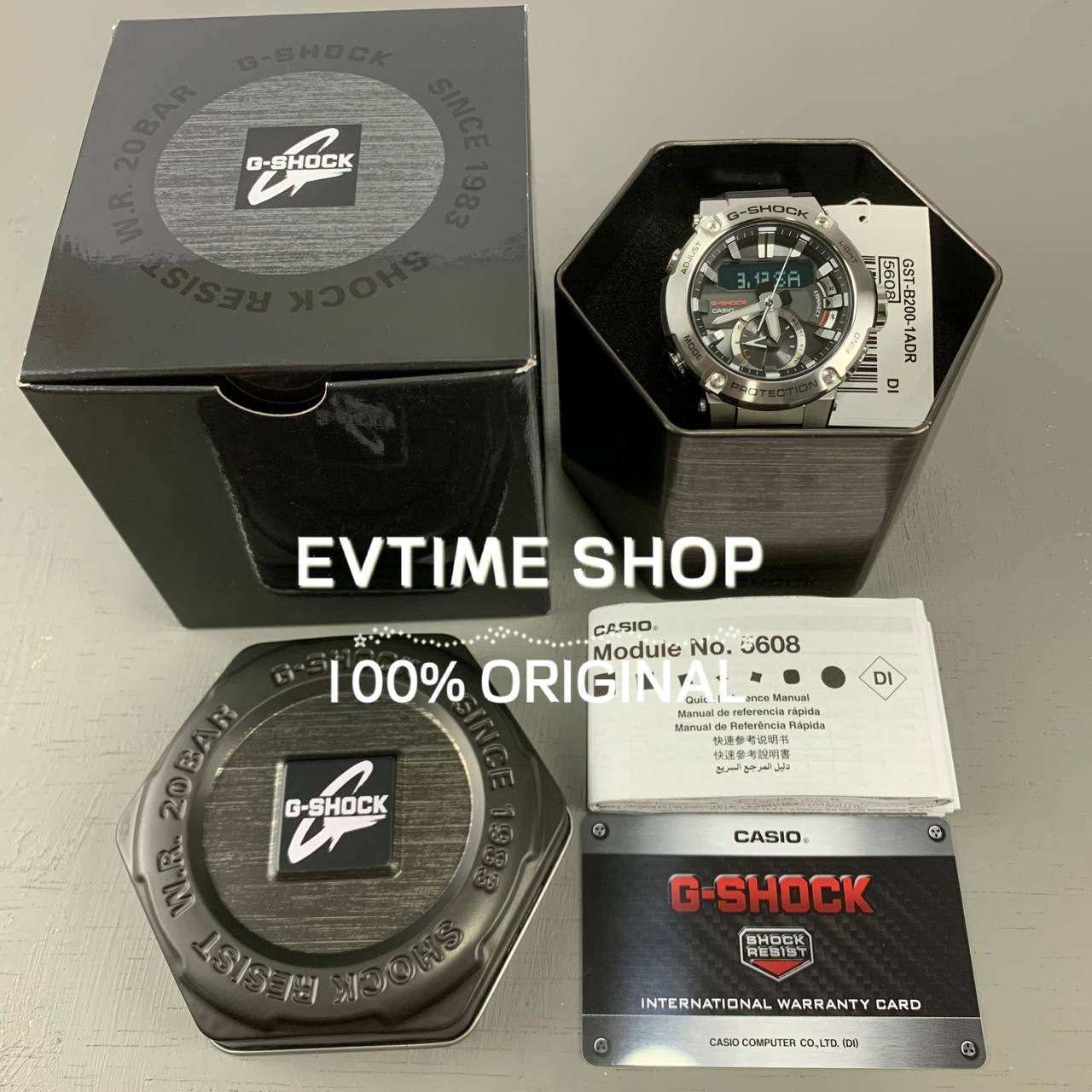 READY STOCK ASIA SET 100% ORIGINAL CASIO G-SHOCK GST-B200-1A / GST ...