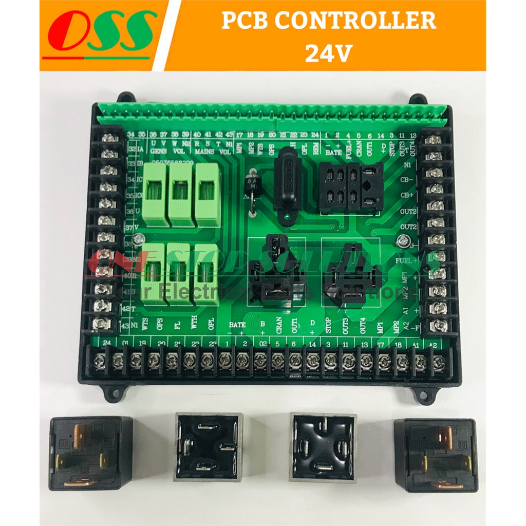 PCB CONTROLLER MODULE PANEL GENSET 24V | Lazada Indonesia