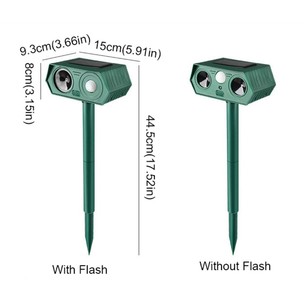 Cat High Volume Sound Solar Animal Flashing Light Waterproof Ultrasonic ...