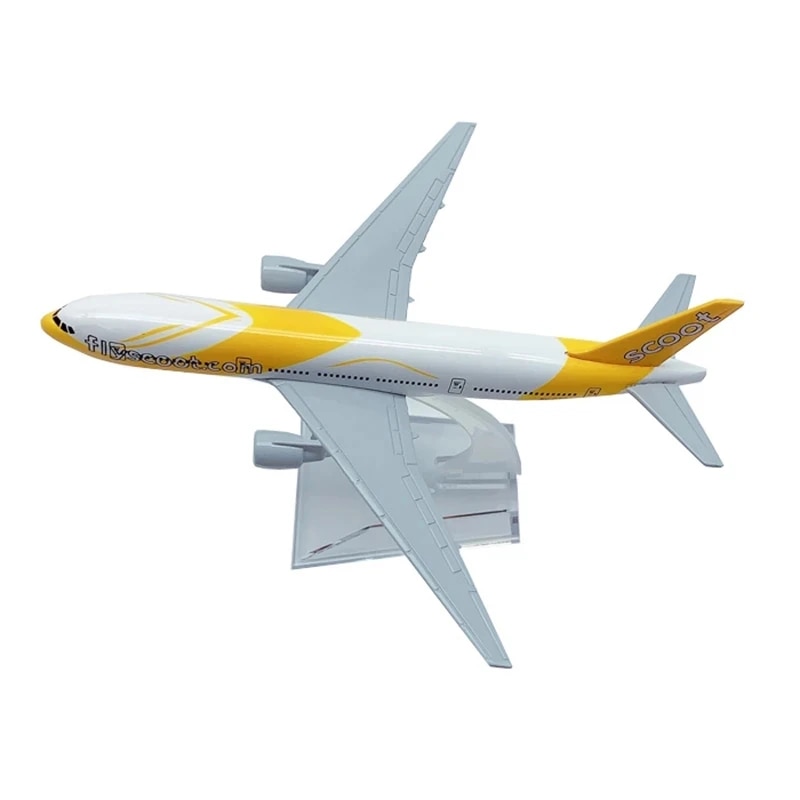 【Sell-Well】 Fly Scoot Airline B777 Plane Model 16cm 1:400 Airplane 777 ...