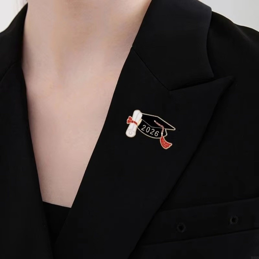 Badge Pins Class of 2026 Graduation Season Pins Black Alloy Doctorial ...