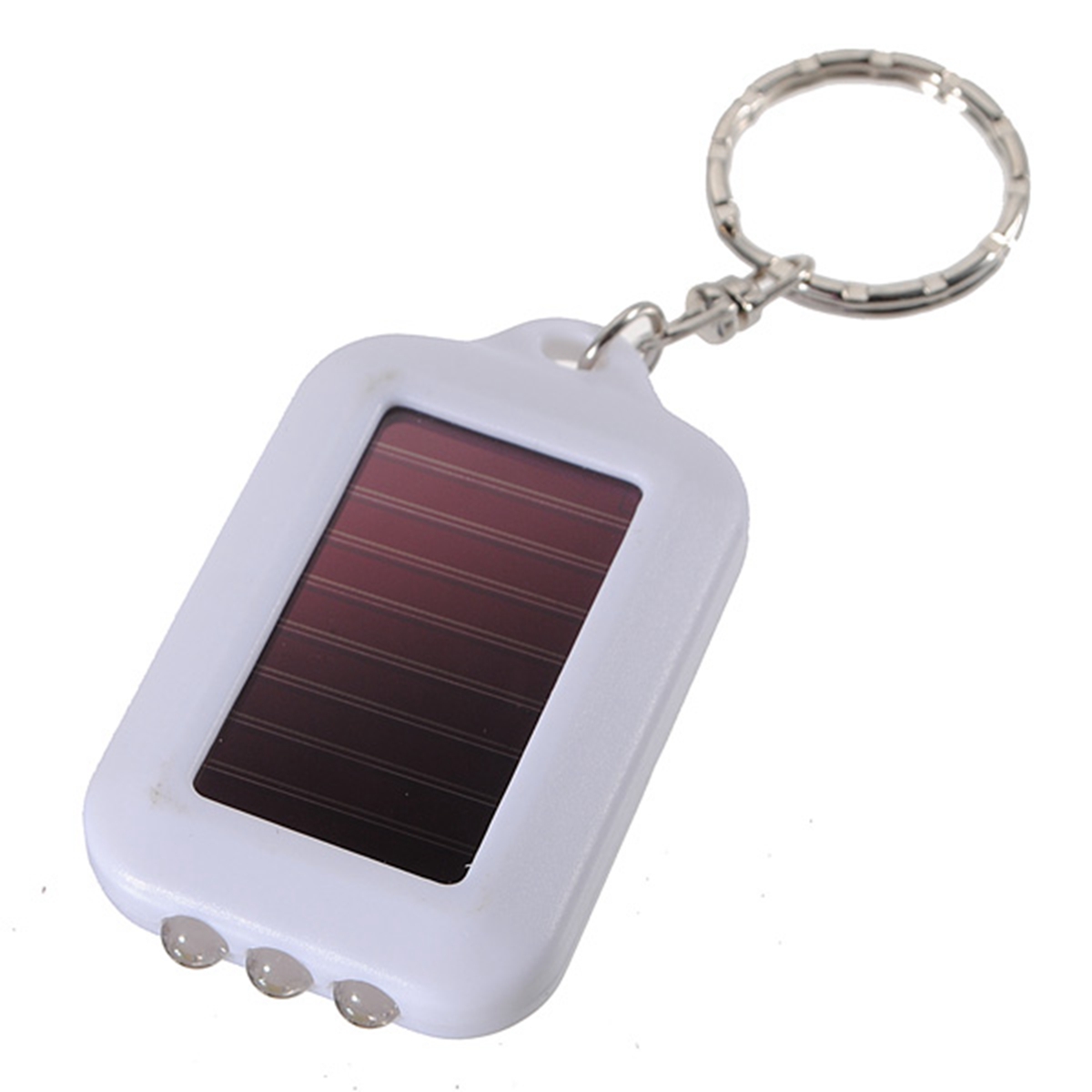 Mini 3 LED Computers Solar Power Rechargeable Flashlight Keychain Ring ...
