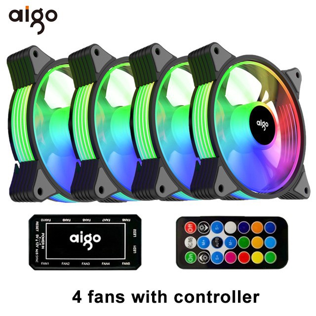 Aigo AR12 5V3PIN AURA SYNC RGB Fan ARGB Fan 120mm Case Fan PC Fan ...