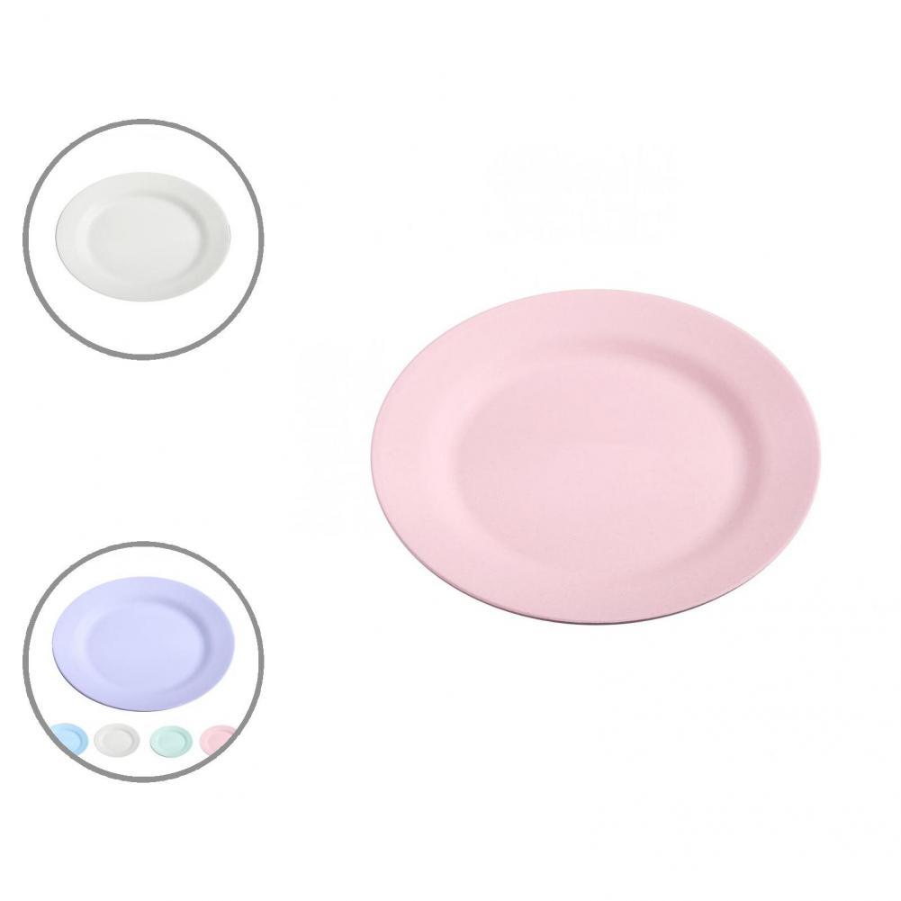 25cm Plates Dinnerware Wheat Straw Plates Unbreakable Lightweight ...