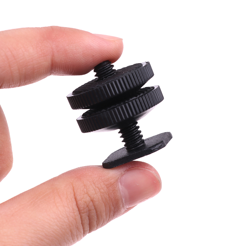 Camera Three-Head Hot Shoe Mount Adapter Dual Screws Bracket Holder for ...