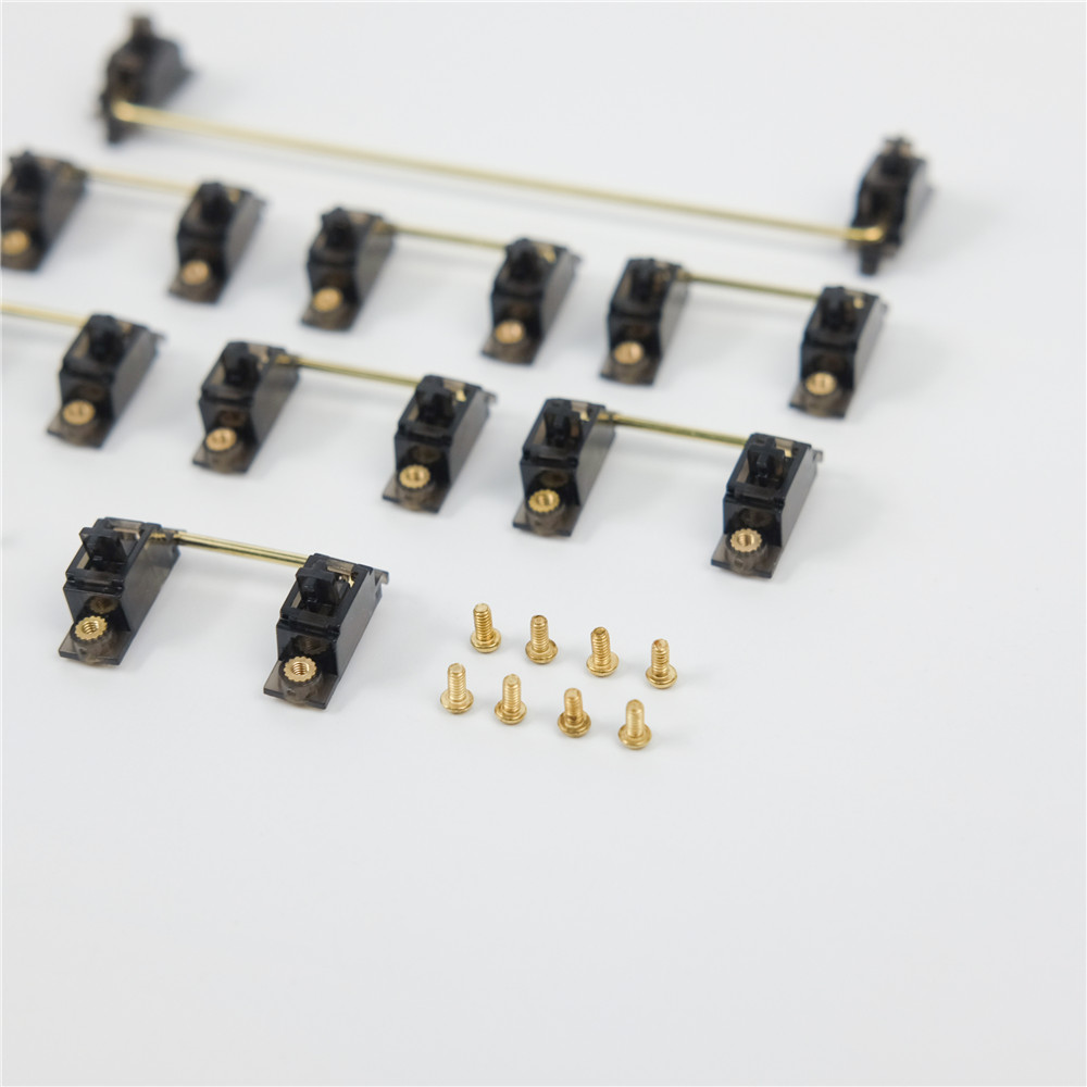 【High-quality】Screw Transparent Gold-plated Cherry Stabilizers 2U 6.25U ...