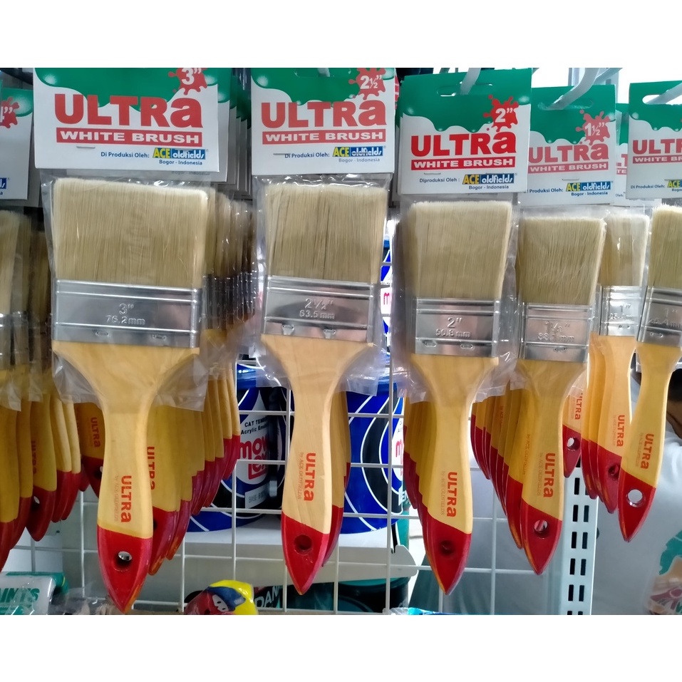 KUAS ULTRA WHITE BRUSH 1 INCH / 2 INCH / 3 INCH / 4 INCH ACE - 4 Inch ...
