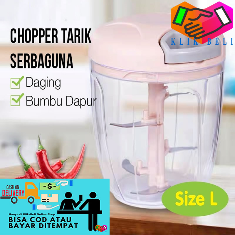 Klik-Beli Chopper Besar Blender Tangan Tarik Manual Bumbu Dapur 5 Mata ...