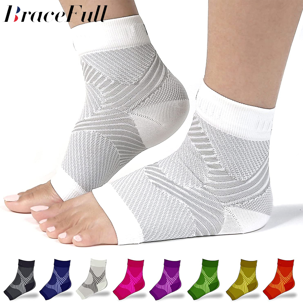 6ED] 1 pair [00e46 ankle brace compression sleeve relieves Achilles ...