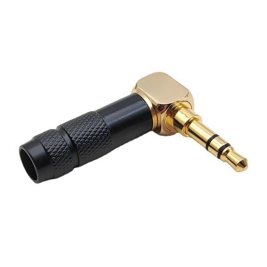 3.5mm L Shape Jack Gold Plated 90 Degree Angle Audio Connector Audio ...