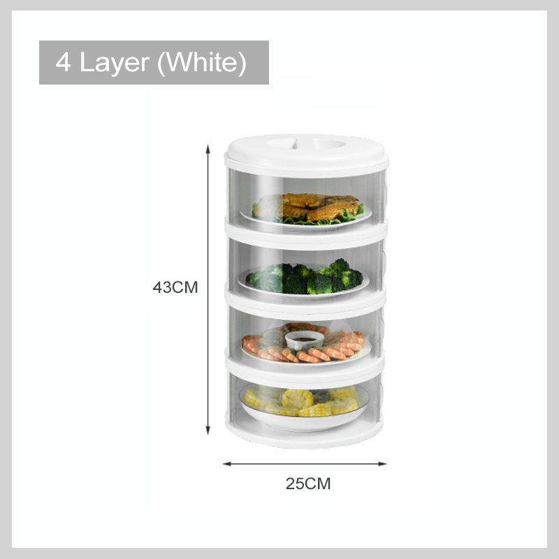 Food Container Transparent Stackable Layer Keep Warm Cover Tudung Saji ...