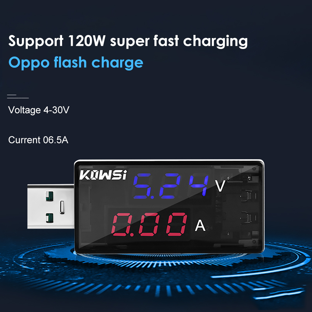 Dual Usb Current Voltage Charging Tester Voltmeter Ammeter Charger For ...
