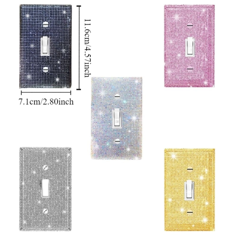 Fashion Sparkling Switch Decorative Cover Flashing Dustproof Socket ...