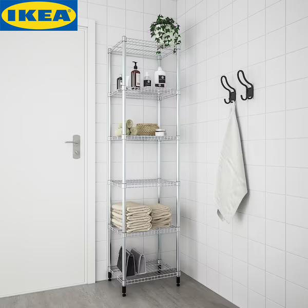 IKEA OMAR อูมาร์ ชั้นวางของ 1 ชุด46x36x181 ซม.เพิ่มชั้นหรือปรับความสูง ...