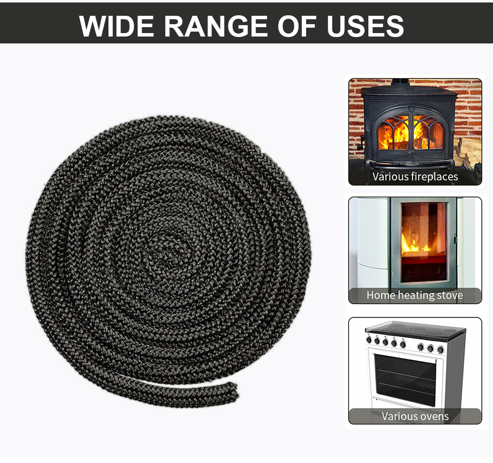 6/8/10/12mm Stoverope Fiberglass Fireplace Door Cord High Temperature ...