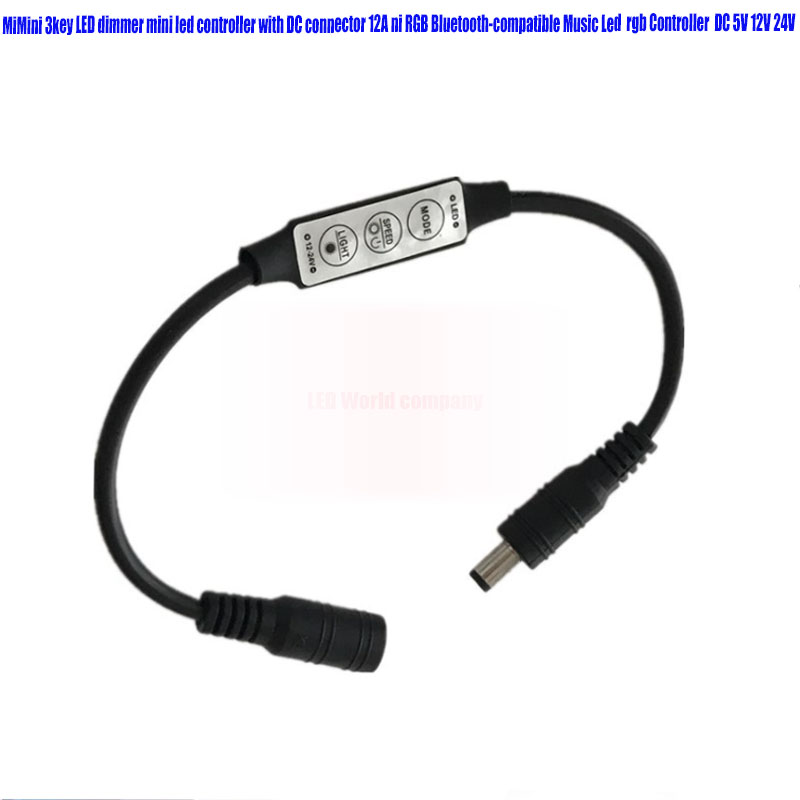 1-5pcs Black White Color 12v 24v Mini 3key Led Dimmer Mini Led ...