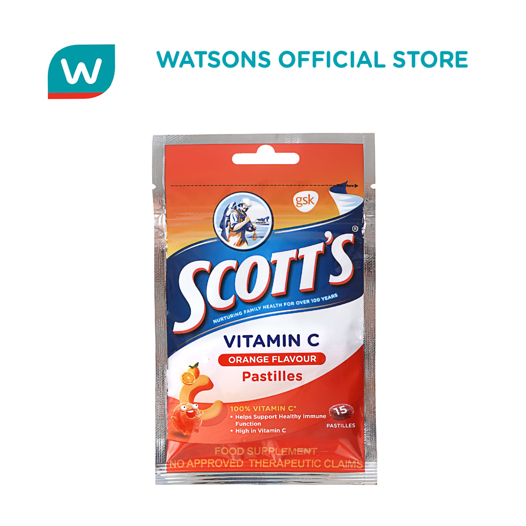 Scott's Vitamin C Pastilles Orange Flavour 15s | Lazada PH