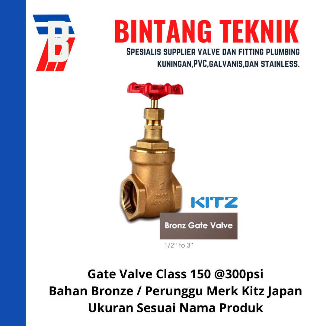 Gate Valve 2" inch Bronze Kitz Class #150 | Lazada Indonesia