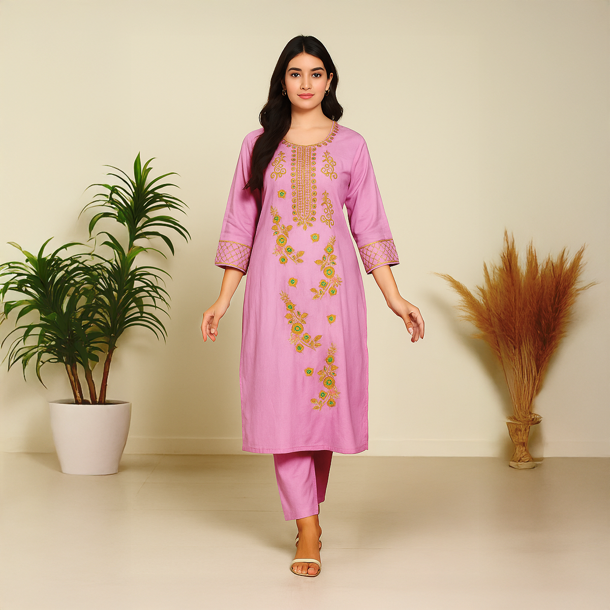 2 Piece Cotton Embroidered Suit for Women Soft Fabric, Fancy Design ...
