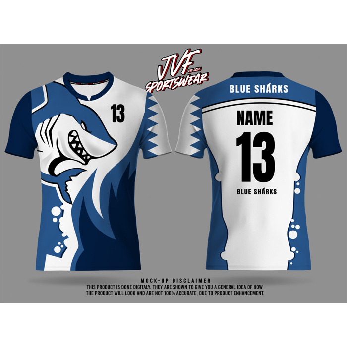 Volleyball Sublimation Tshirt blue sharks anime for Men Women ...