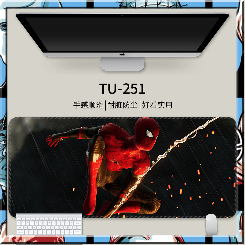 แผ่นรองเมาส์ขนาดใหญ่ Spider-Man Marvel Keyboard Pads ชายและหญิงเกมโต๊ะ ...