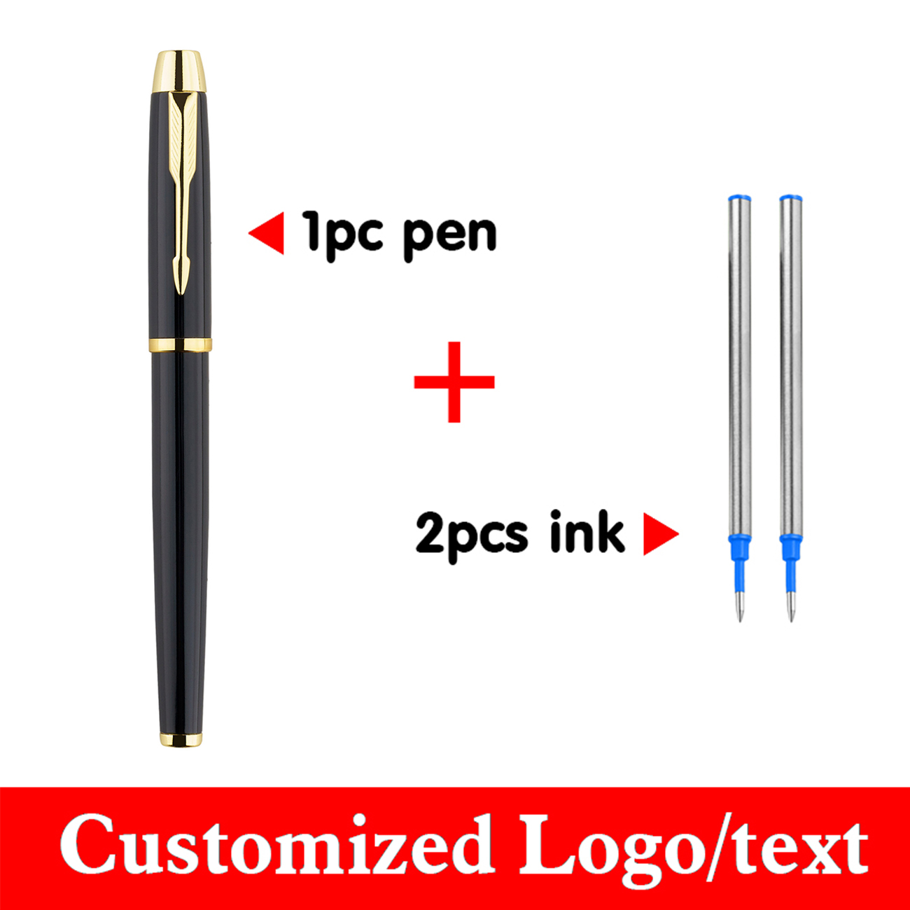 Metal Gel Pen 3pcs/set Business Ballpoint Pen Get 2 Ink Pen Signature ...