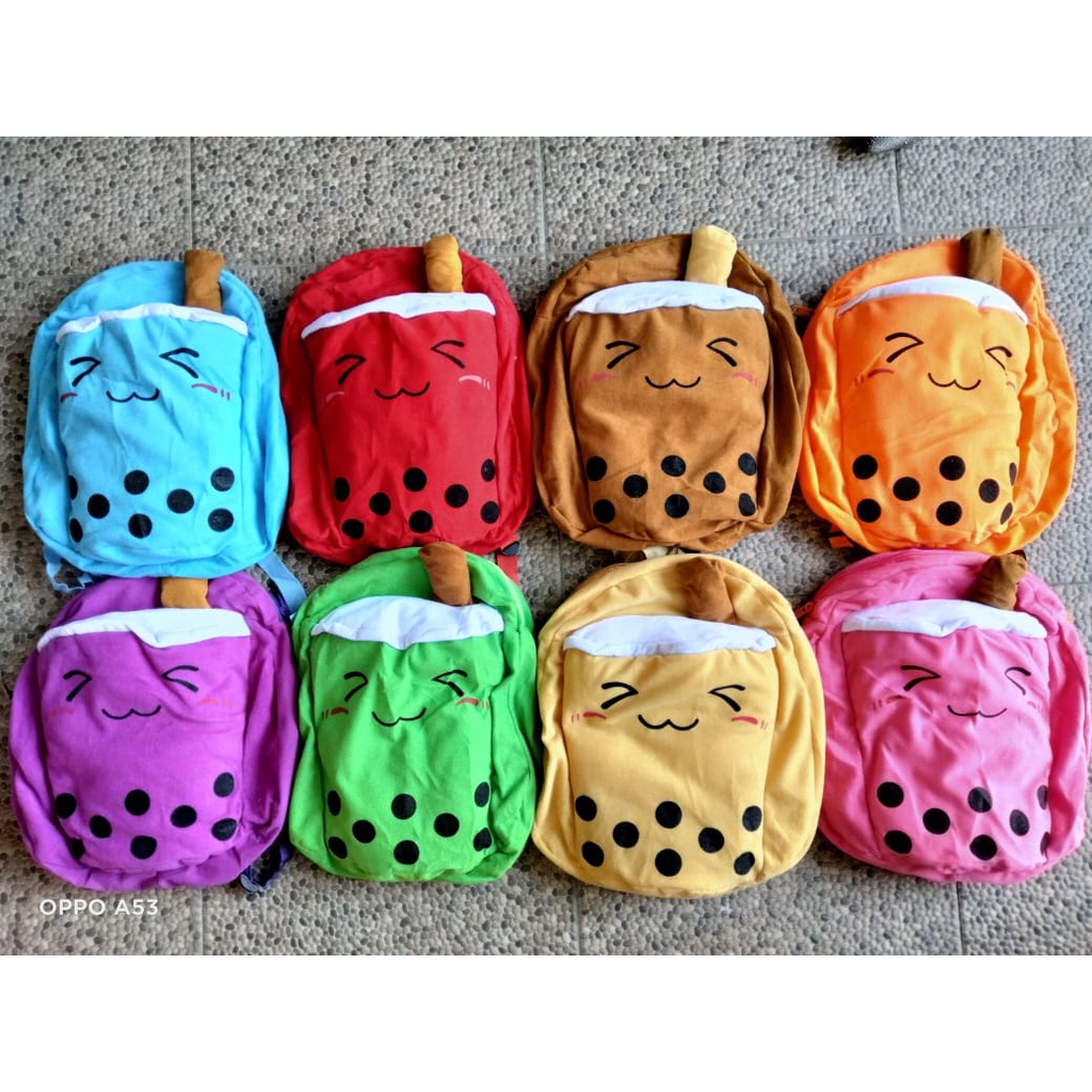 TAS BOBA VIRAL RANSEL ANAK BENTUK BOBA LUCU UNTUK ANAK 3 - 8 TAHUN TAS ...