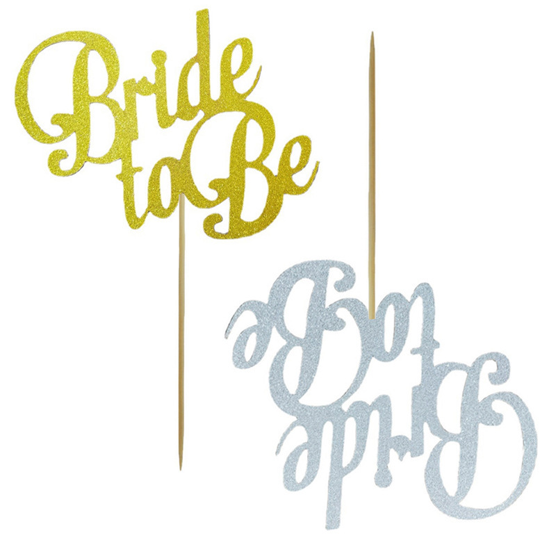 ป้ายปักเค้ก Bride to Be มีให้เลือก 2 สี สีเงิน และสีทอง | Lazada.co.th