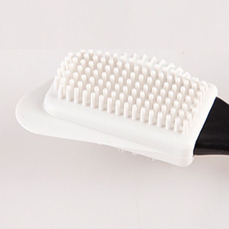 S Shape 3 Side Shoe Cleaning Brush for Suede Nubuck Leather - Black ...
