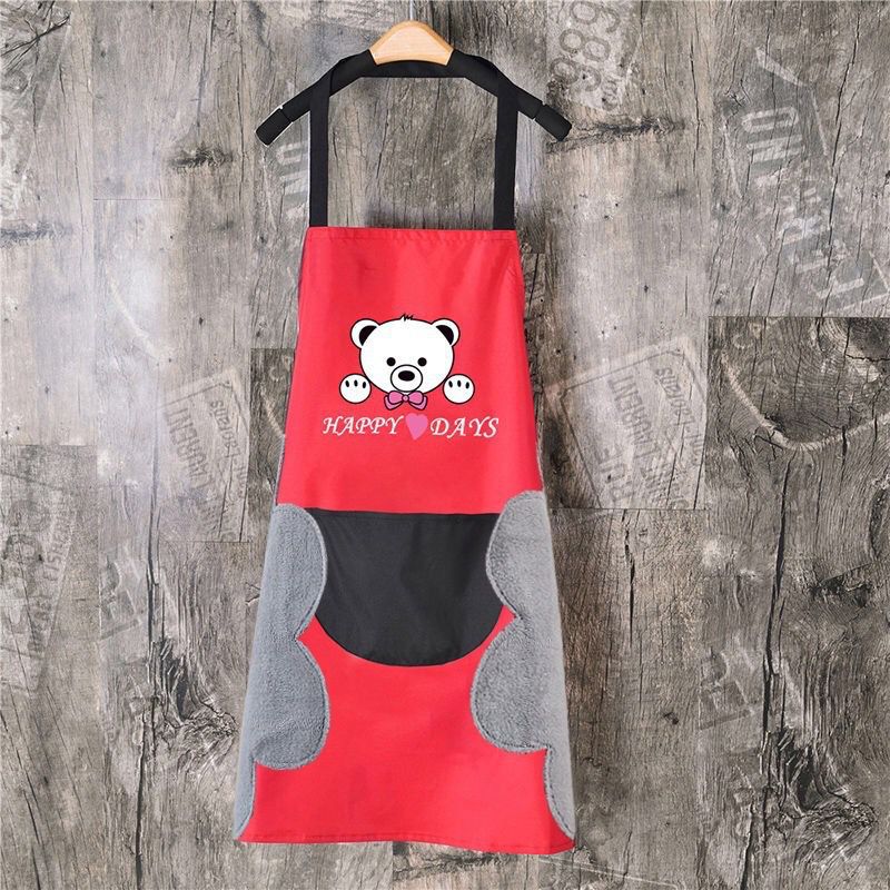 Apron Kitchen With Mop Hand Area Apron Cute Design Cooking Baking Apron ...