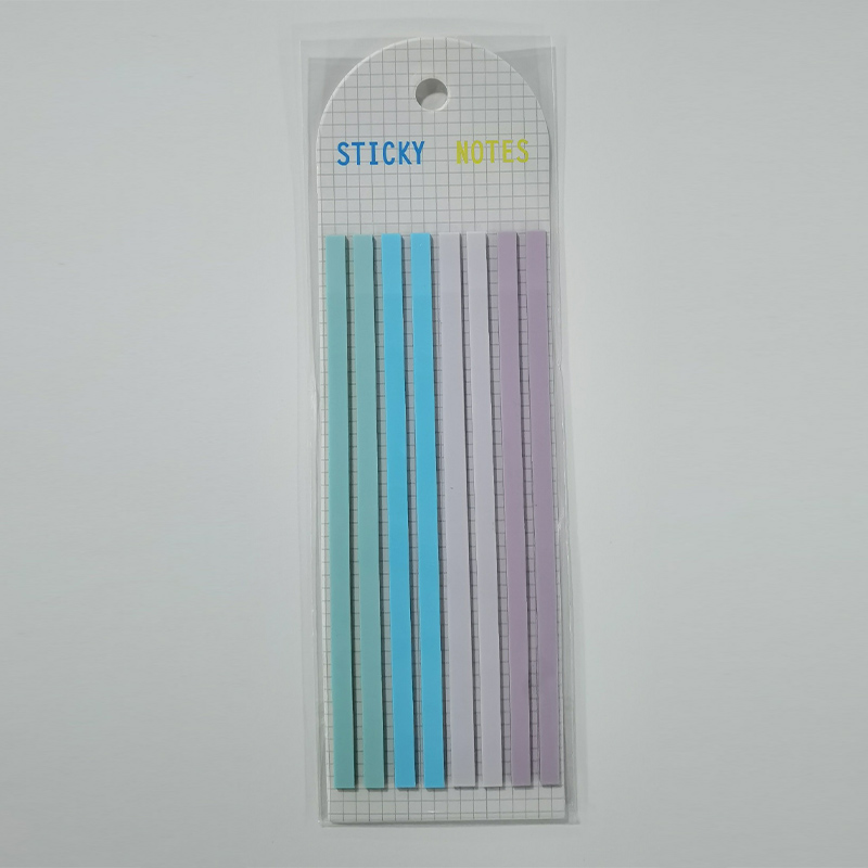 🔥chageey👍 Ultra-Slim strip index Sticky Note Color Fluorescent Note ...