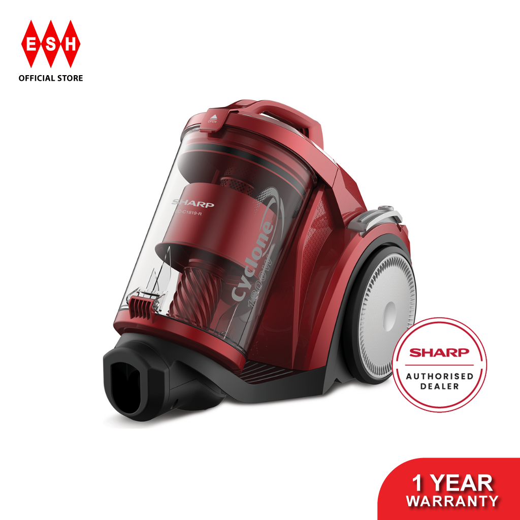 Sharp ECC1819R 1800W 3.0L Dust Capacity Bagless Vacuum Cleaner | Lazada
