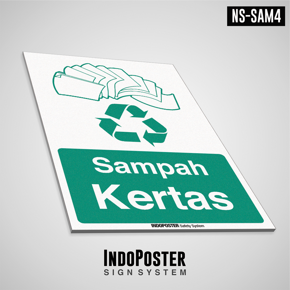 Safety Sign Rambu K3 PVC ISO Sampah Kertas M 45x30cm | Lazada Indonesia