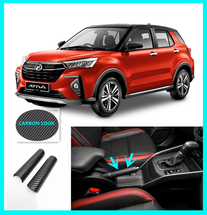 PERODUA ATIVA ABS Handbrake Cover (CARBON LOOK) (Z1) | Lazada