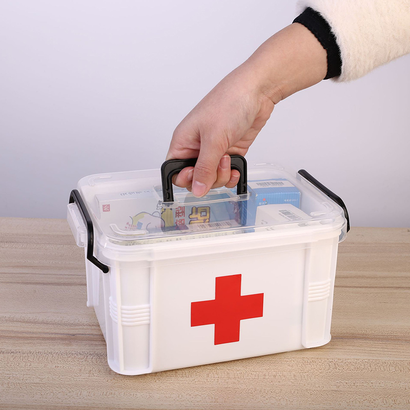 First Aid Kit Medicine Storage Box Portable Emergency Box Household ...