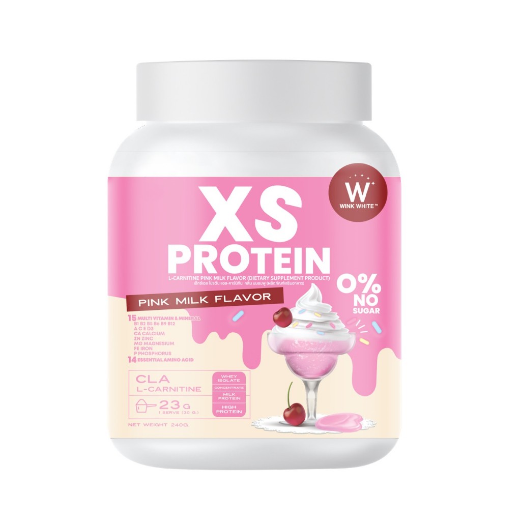 [โปรตีนคุมหิว] WINK WHITE XS PROTEIN โปรตีนพืช ช่วยคุมหิว เสริมโพรไบโอติก สร้างกล้ามเนื้อ เร่ง ...
