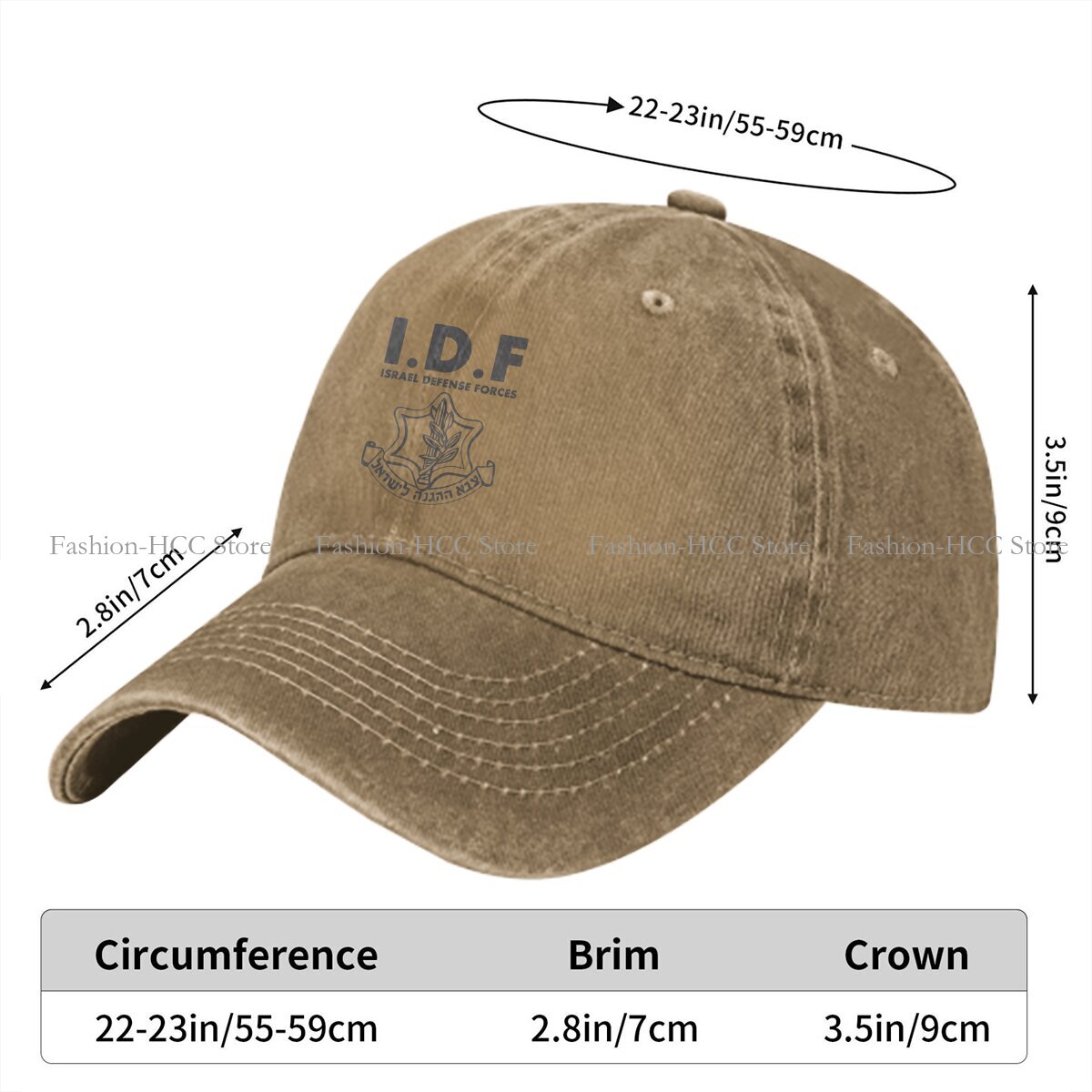 【Wildfolk Studio】Symbol Baseball Caps Peaked Cap IDF Israel Defense ...