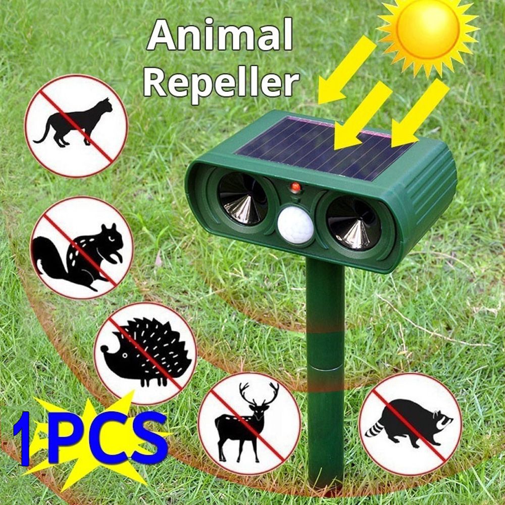 Eco-friendly Solar Powered Ultrasonic Bird Deterrent Cat Animal ...