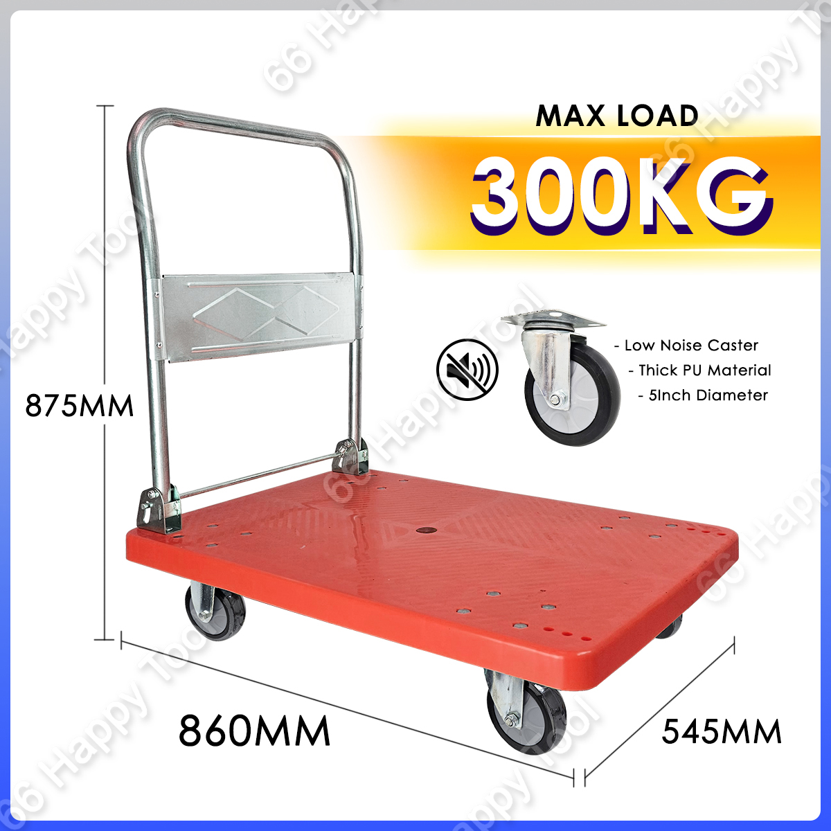 Trolley Portable 150kg/300kg/350kg Hand Truck Heavy Duty PVC Foldable ...