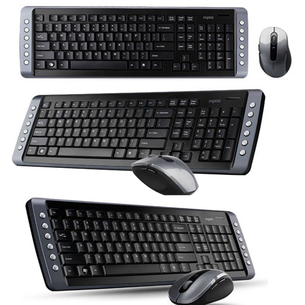 Rapoo 8100 2.4G Computers Keyboard Mouse PC Keyboard Mouse | Daraz.com.bd