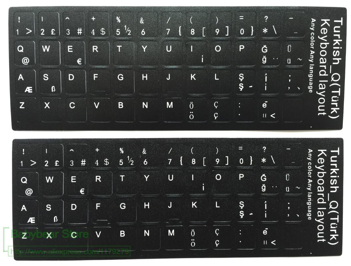 【UrbanNomad】2pcs/lot Turkish Keyboard Sticker Turkey language film For ...