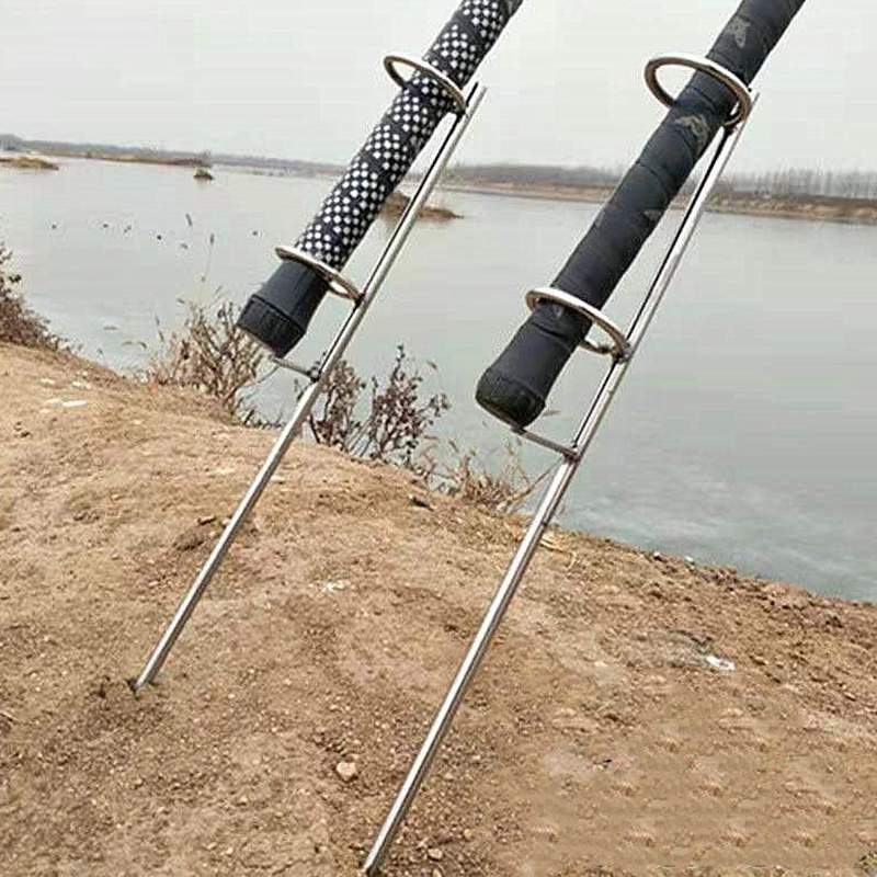 30//37/47cm Double Rings Single Fork Fishing Rod Holder Bank Fishing ...