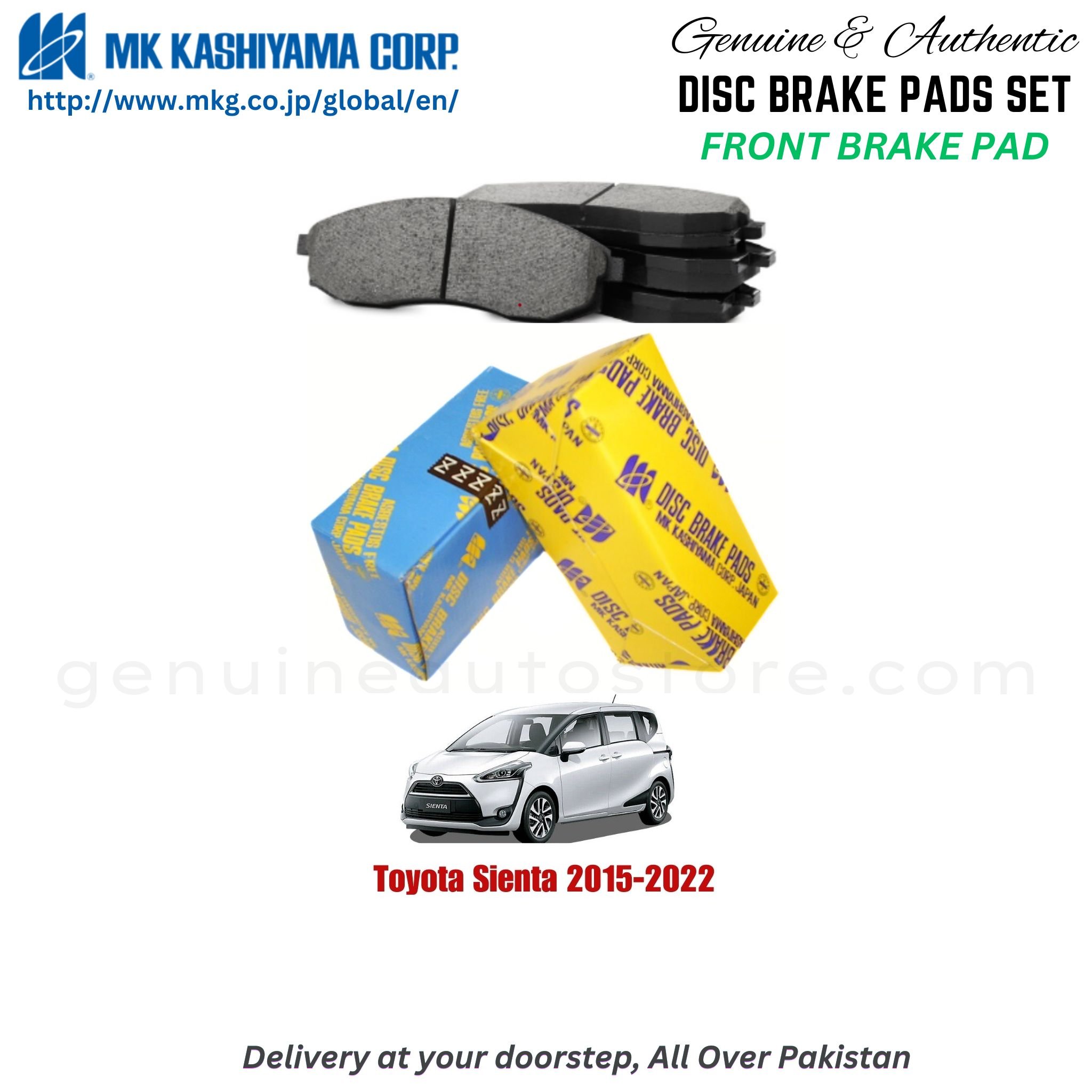 TOYOTA SIENTA 2015-2022 MK JAPAN FRONT BRAKE PADS | Daraz.pk