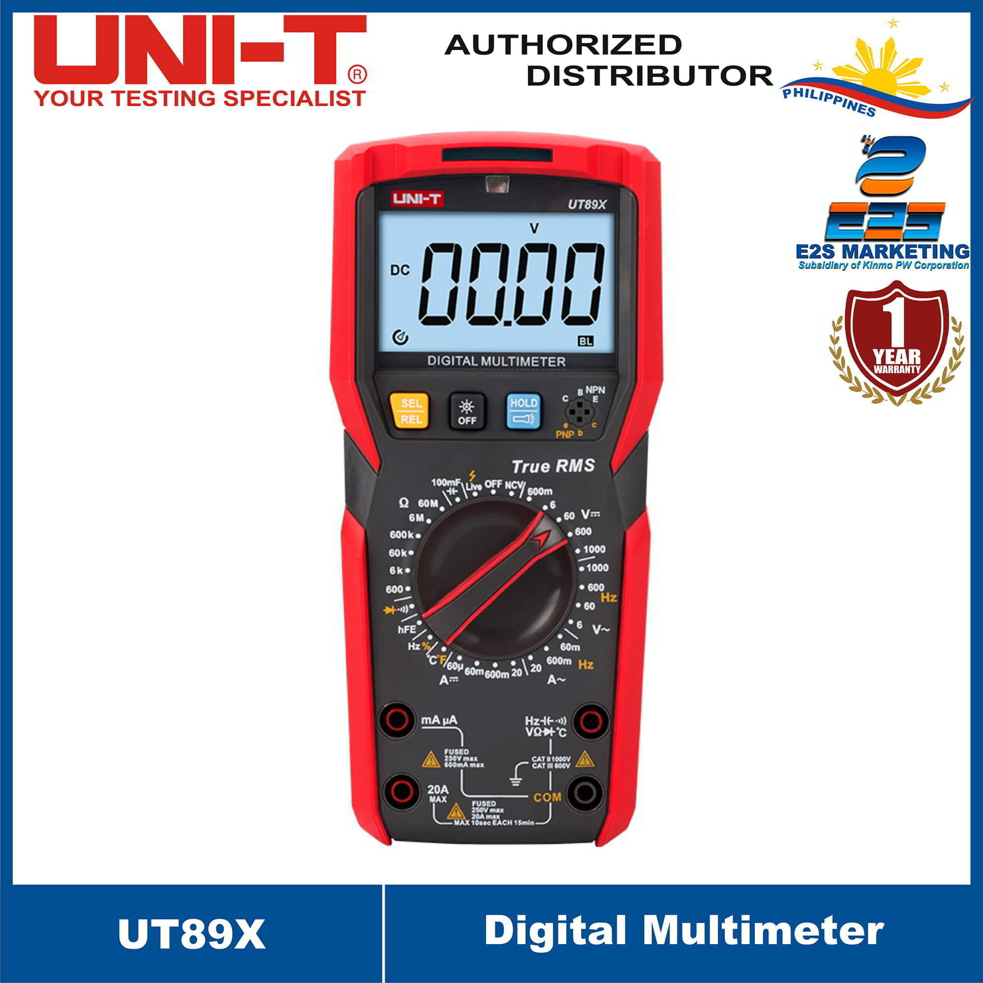 UNI-T Digital Multimeter UT-89X True RMS AC/DC Voltage AC/DC Current ...