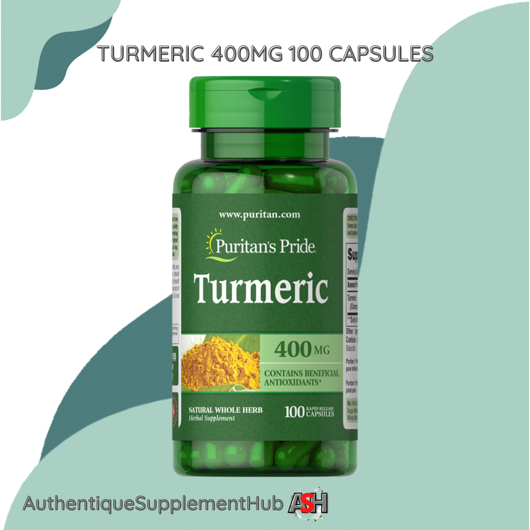 Puritan's Pride Turmeric 400 mg 100 Capsules - Prevents Chronic ...
