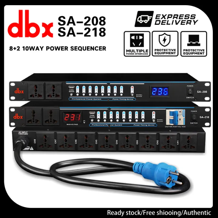 DBX SA-208/SA-218，8 ช่องจ่ายไฟที่ควบคุมได้+2 ช่องจ่ายไฟเสริม ，อินเทอร ...